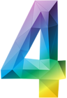 Colorful Number Four PNG Clipart | Gallery Yopriceville - High-Quality ...
