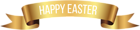 Happy Easter Gold Banner PNG Clip Art Image | Gallery Yopriceville ...